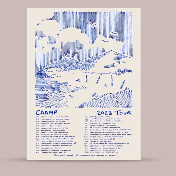 Art | New Caamp 223 Tour Poster Collectible Rare Limited Edition | Poshmark